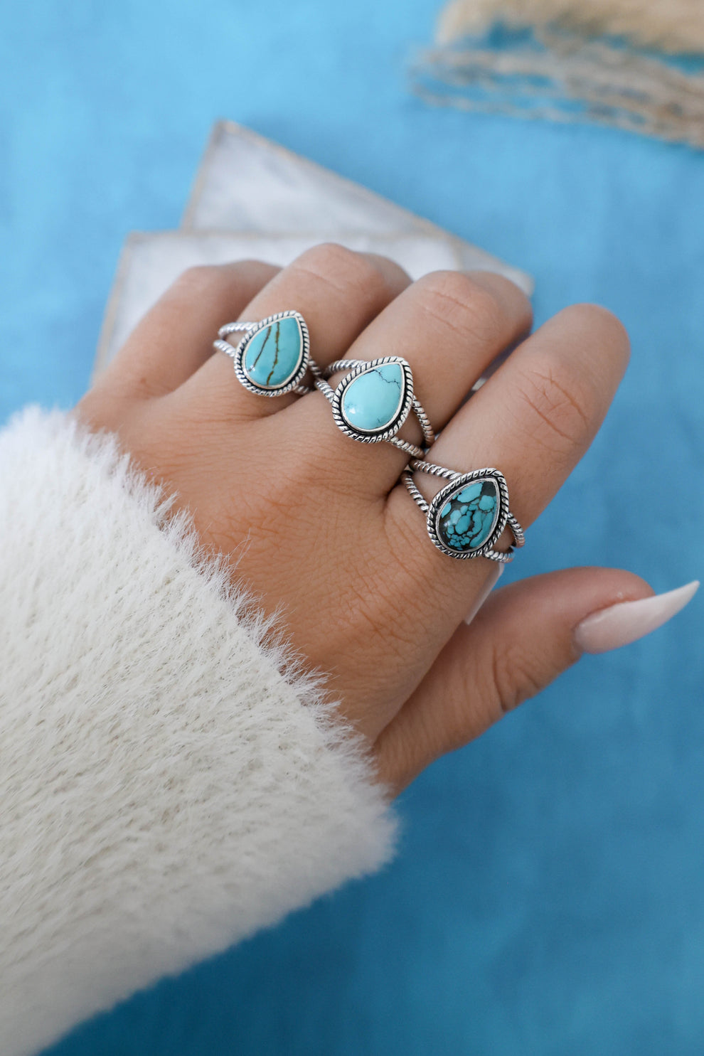 Positano Ring Turquoise - Silver – shopchasingindigo